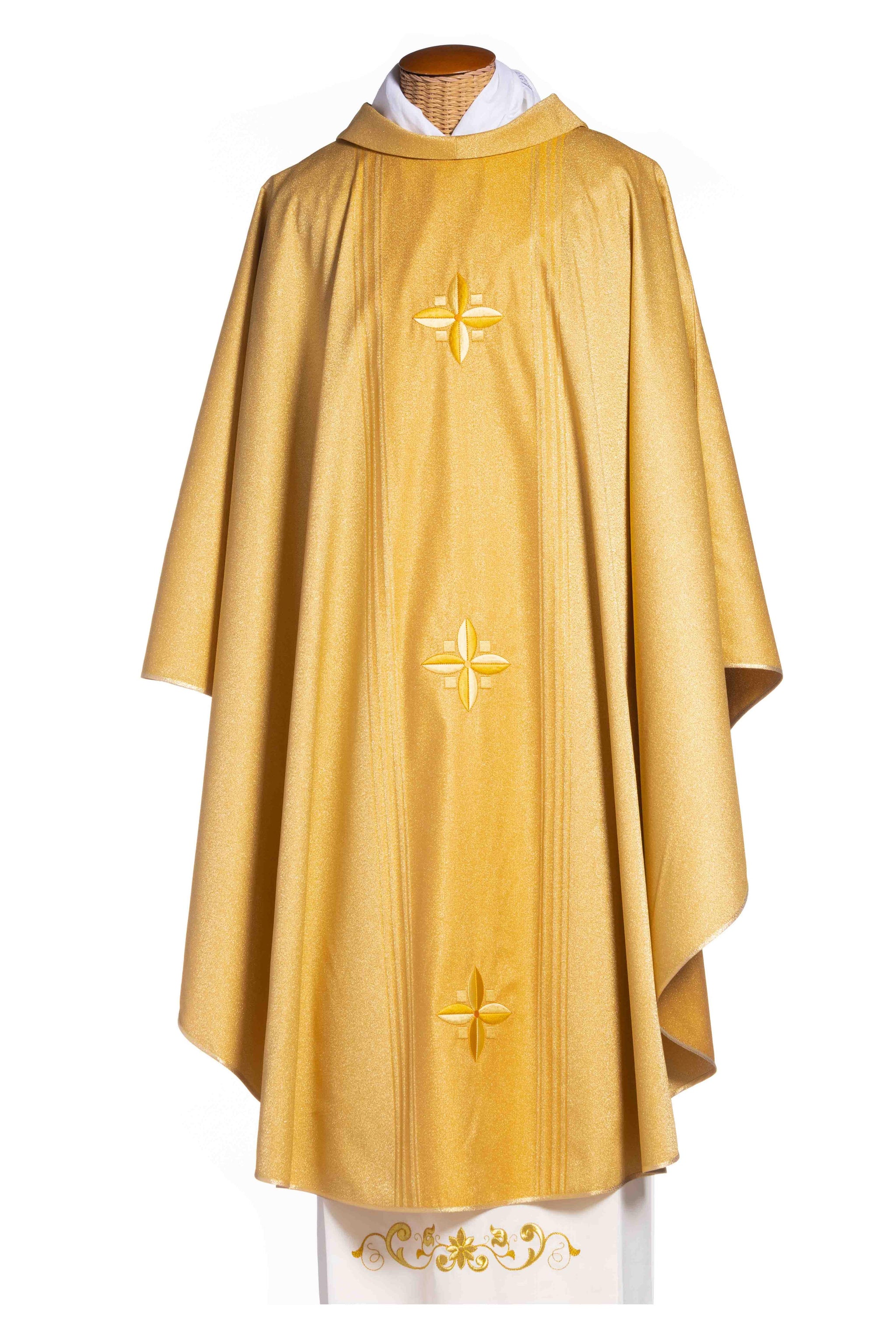 Casula Sacerdotale In Lana e Seta (Colori Liturgici e Oro Disponibili)