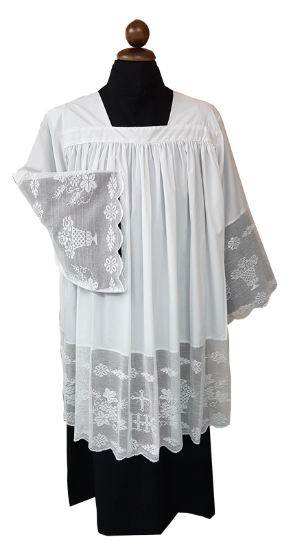 Cotta Liturgica in Cotone con Decoroso Merletto